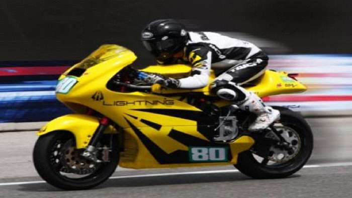 An electric motorcycle sets speed record at 215.9 mph